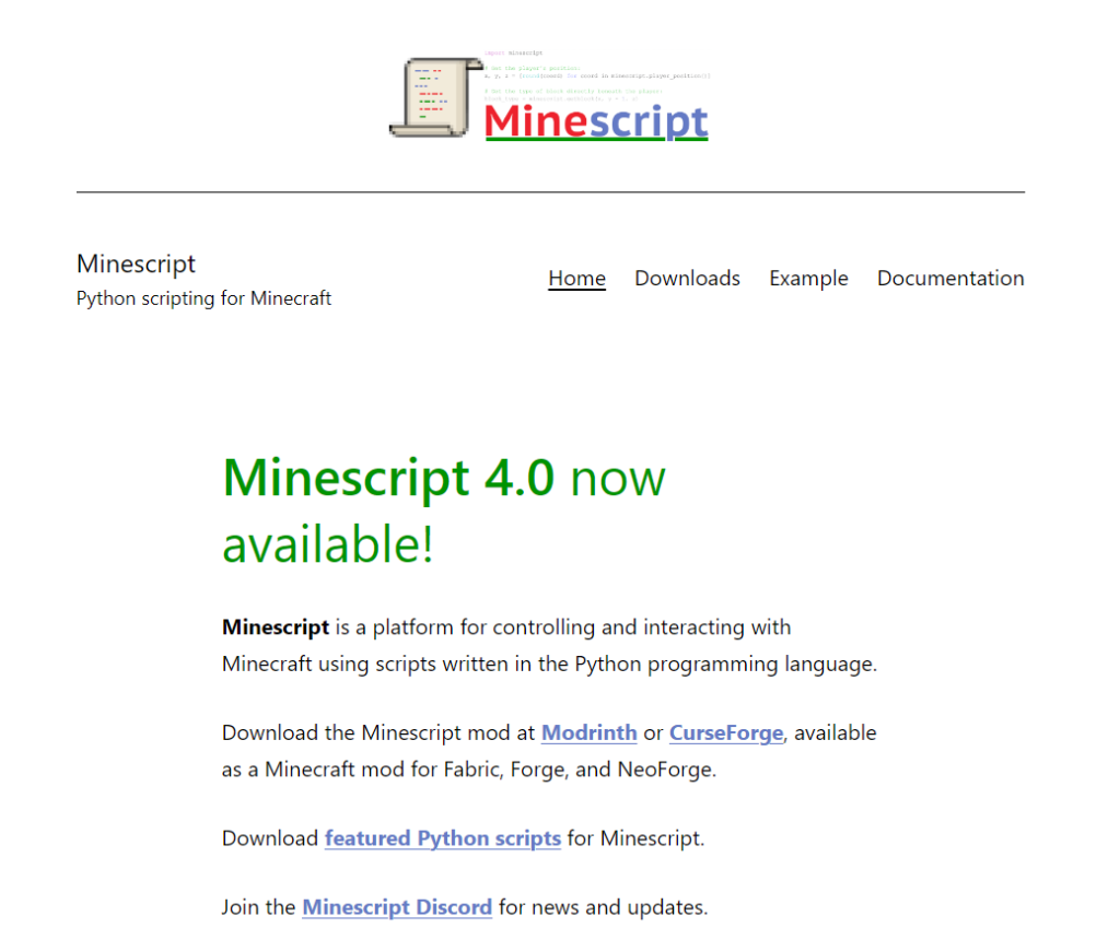[Minecraft] マイクラでPythonスクリプトを動かしてみよう！(Minescript編) | Infomisc
